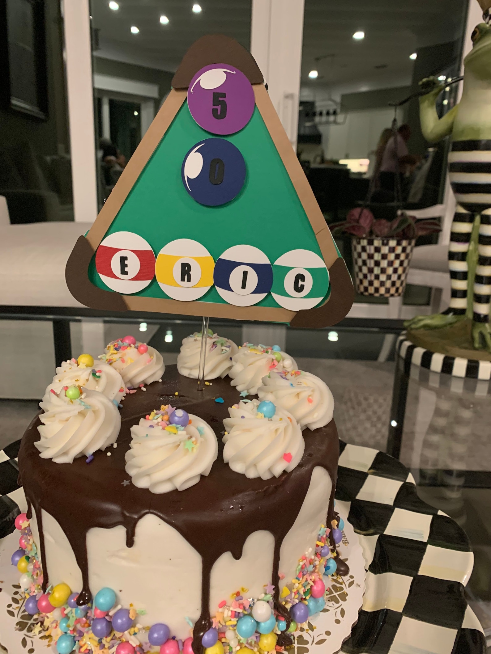 Billiards Party Theme Cake Topper Snooker Cake Topper Pool - Etsy