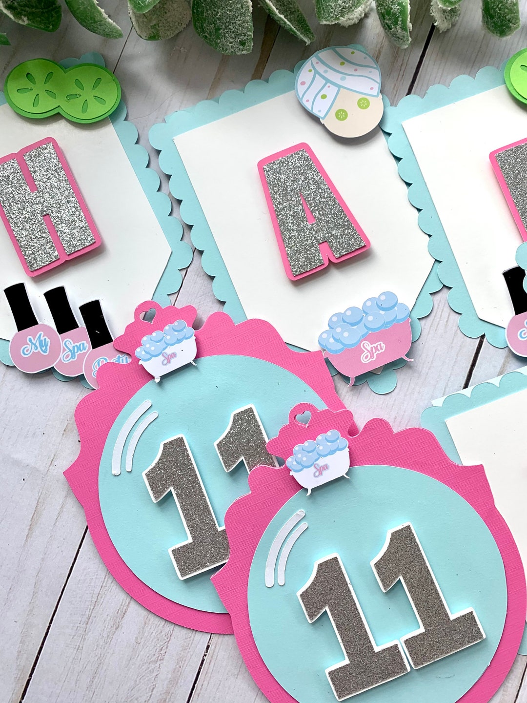 Spa Party Banner, Personalized Spa Banner, Spa Party, Pamper Party ...