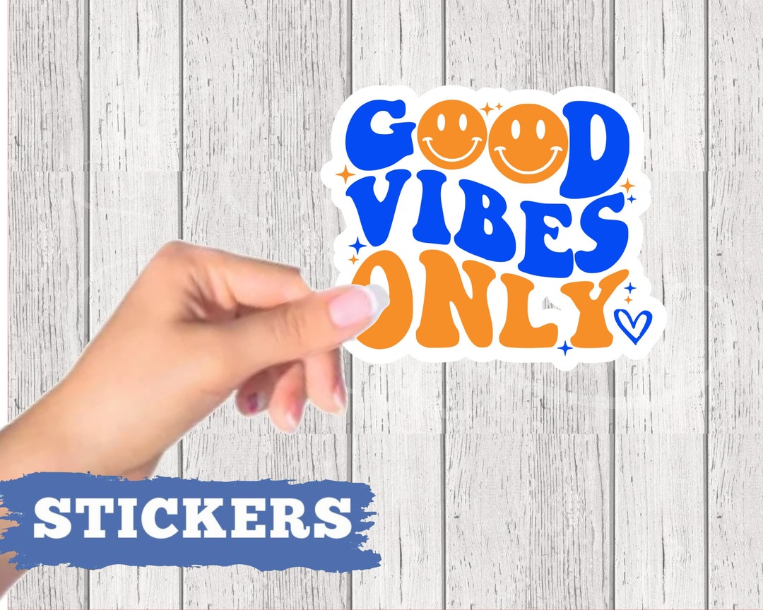 Good Vibes Sticker, Gameday Sticker, Good Vibes, Decal for Water Bottle ...