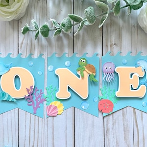 Under the Ocean Banner / Pastel Under the Sea Banner / Nautical Banner ...