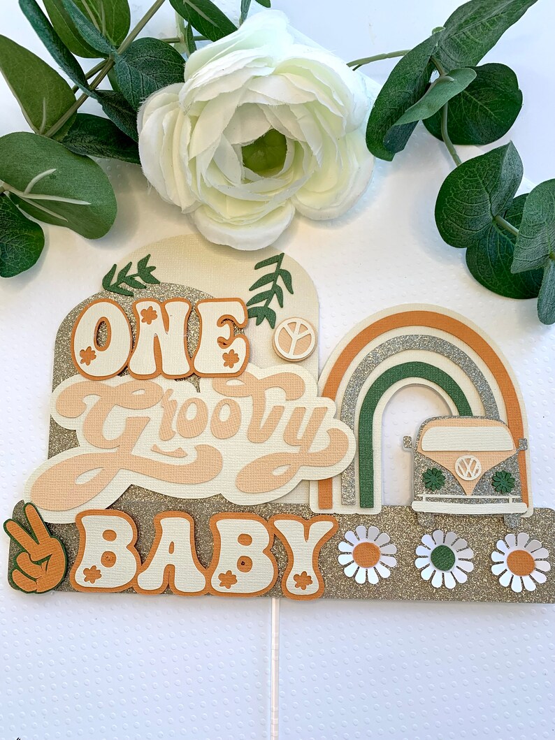 ONE Groovy Table Centerpieces, ONE Groovy Table Decor, Boho Rainbow ...