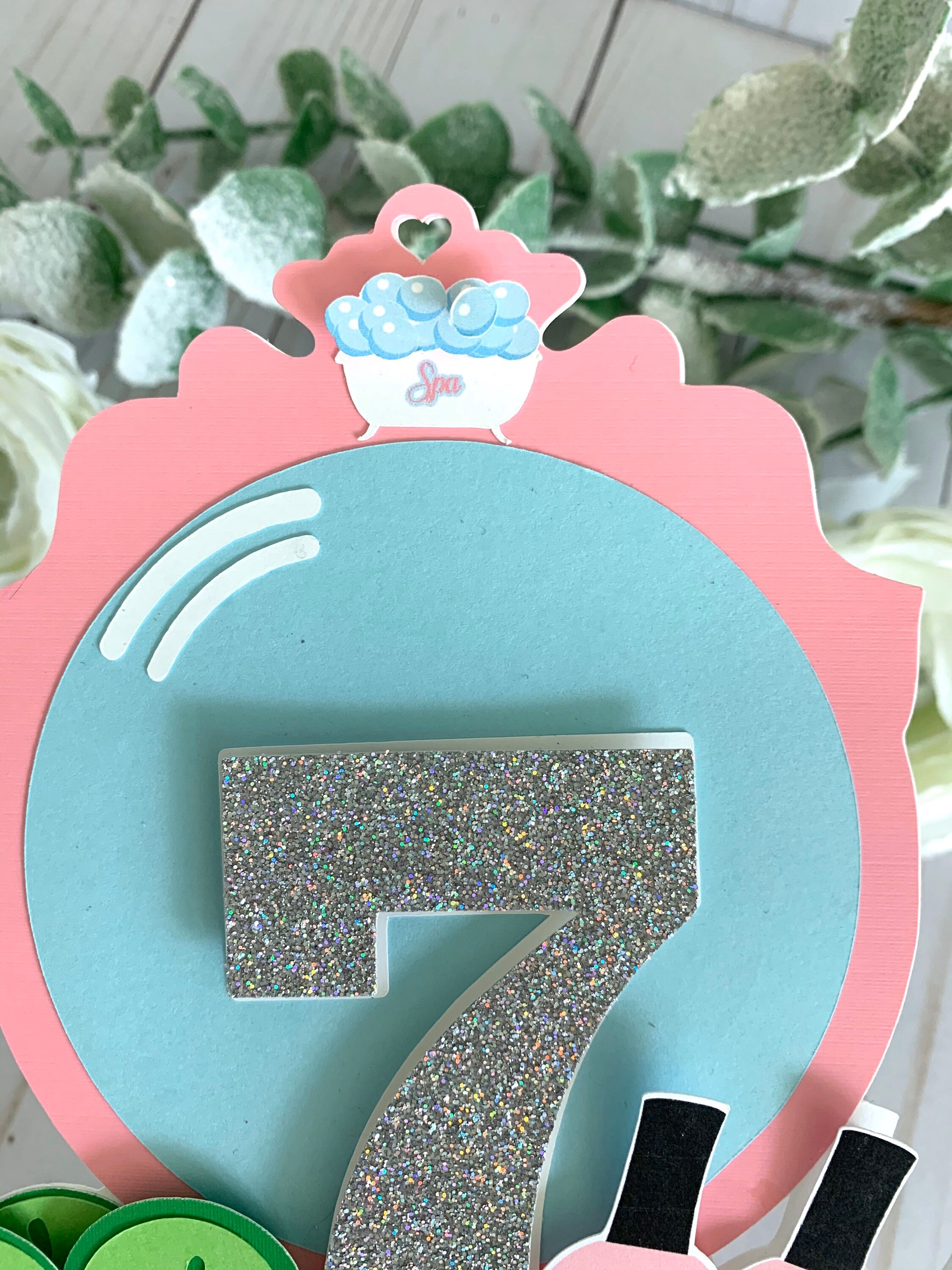 Spa Party Cake Topper, Personalized Spa Cake Topper, Spa Party, Pamper ...