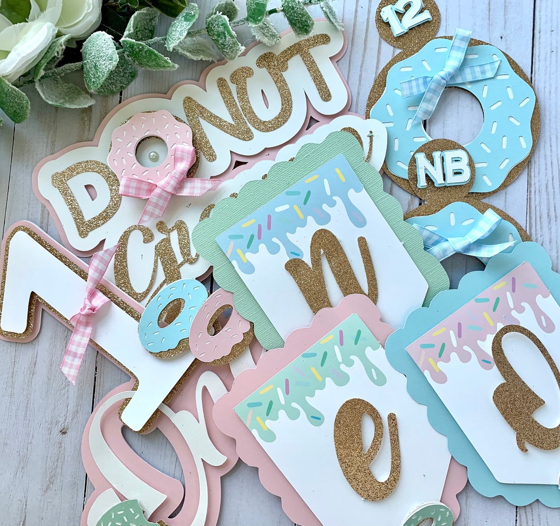 Donut Cake Topper ONE Birthday Cake Topper Donut Birthday - Etsy