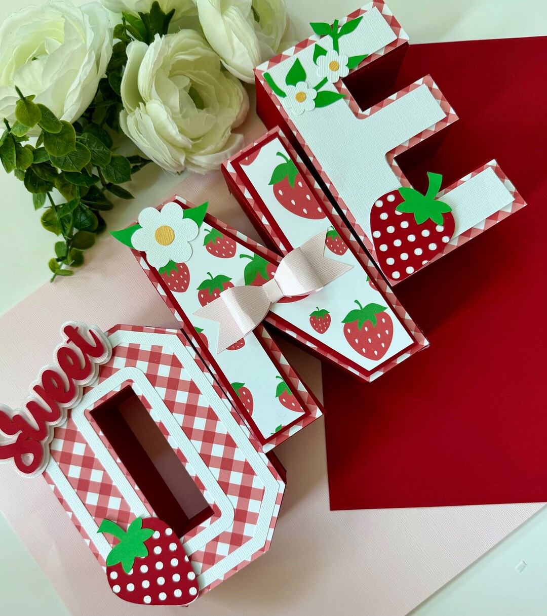 Sweet ONE 3d Letters, Berry Sweet ONE, Sweet Birthday, 1st Birthday ...
