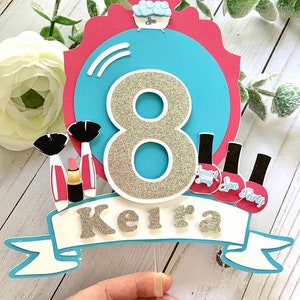 Spa Party Cake Topper, Personalized Spa Cake Topper, Spa Party, Pamper ...