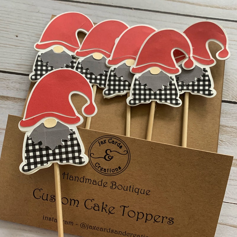 Gnome Cake Toppers - Etsy