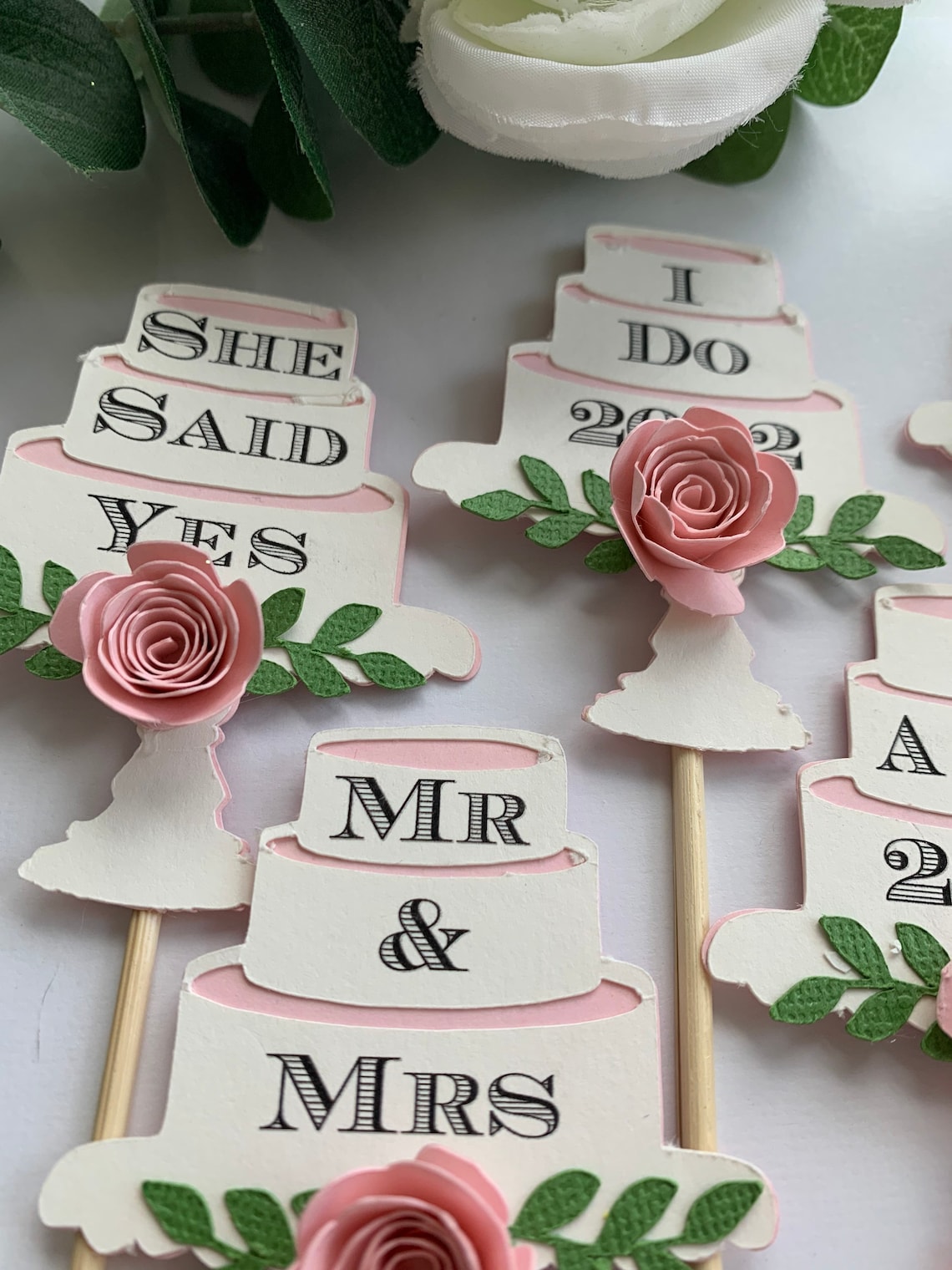 Floral Wedding Cake Toppers I Do Cake Toppers We Do 2022 | Etsy