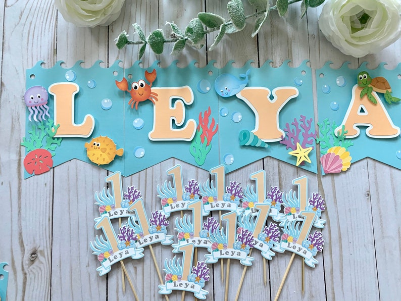 Under the Ocean Banner / Pastel Under the Sea Banner / Nautical Banner ...