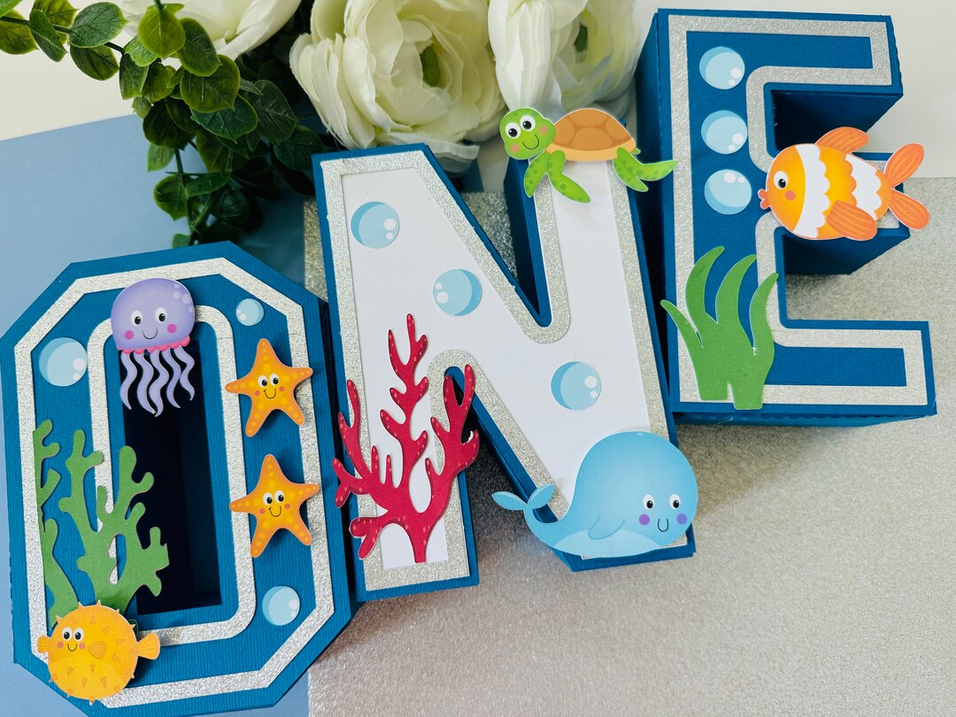 Under the Ocean 3 D Letters, Under the Ocean ONE Letters, Under the Sea ...