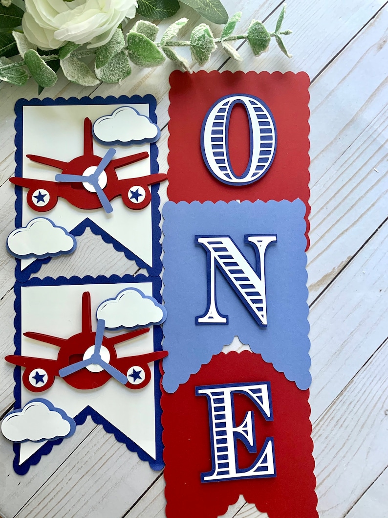 Time Flies Airplane Banner Airplane High Chair Birthday - Etsy