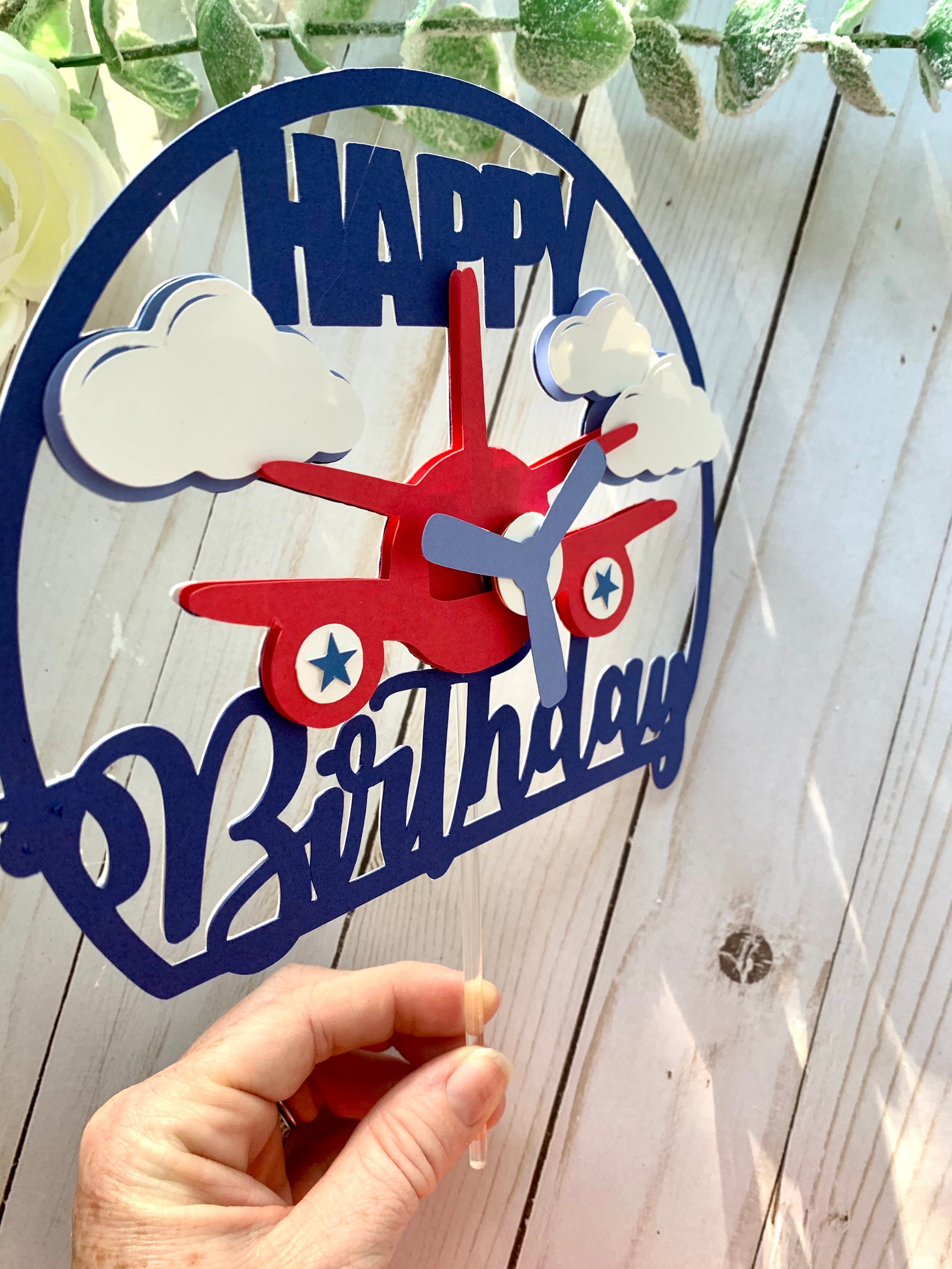 Airplane Cake Topper/ Airplane Birthday / / Birthday Boy Cake Topper ...