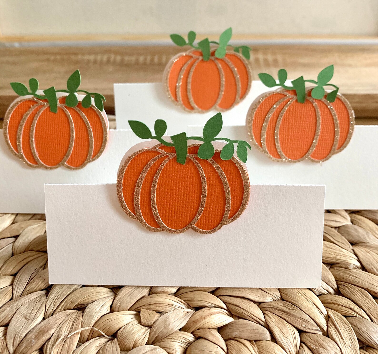 Thanksgiving place cards pumpkin place cards thanksgiving | Etsy