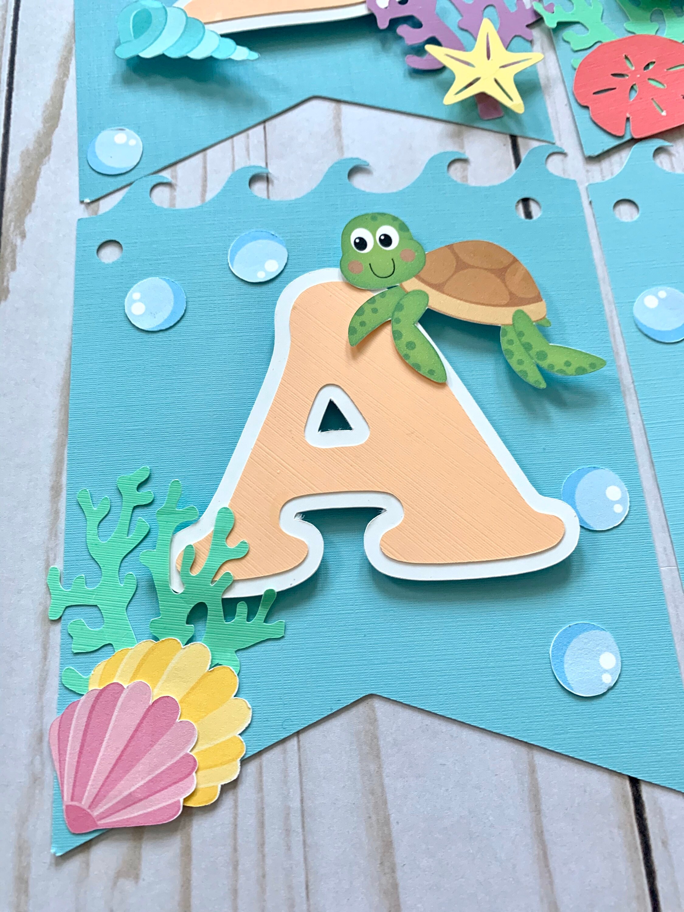 Under the Ocean Banner / Pastel Under the Sea Banner / | Etsy