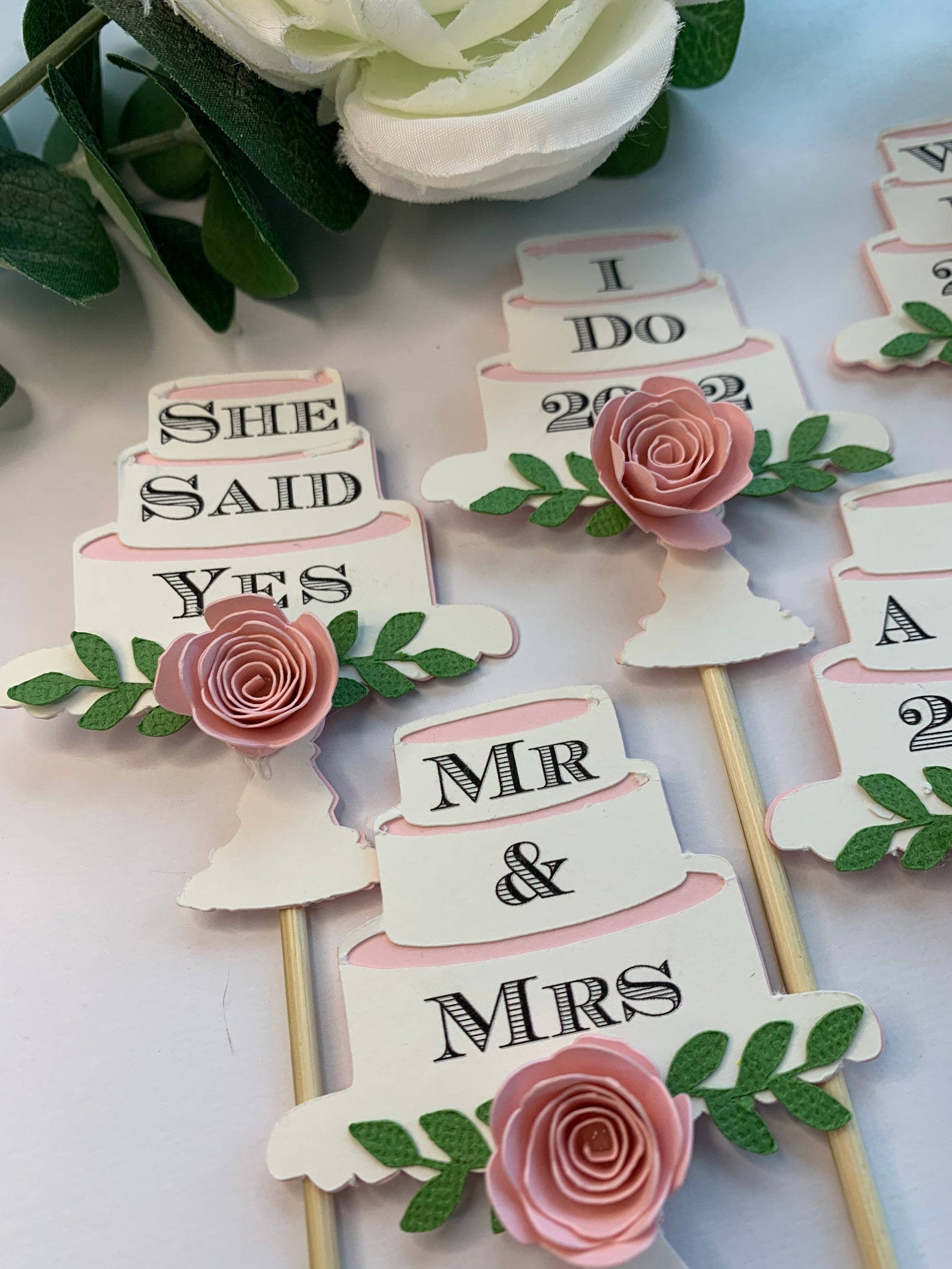 Floral Wedding Cake Toppers I Do Cake Toppers We Do 2022 - Etsy