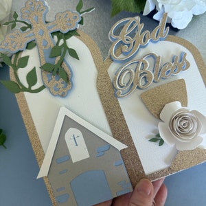God Bless Cake Topper, First Communion Cake Topper, Christening Cake ...