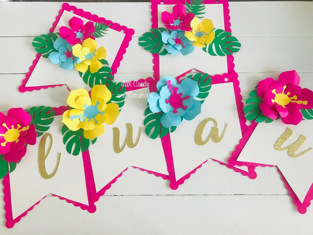 Aloha / Hawaiin / Luau Banner / Tropical Banner / Hibiscus - Etsy 日本