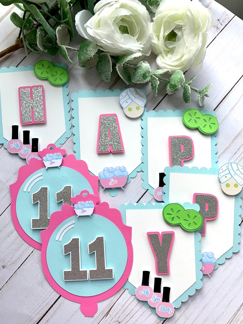 Spa Party Banner Personalized Spa Banner Spa Party Pamper - Etsy