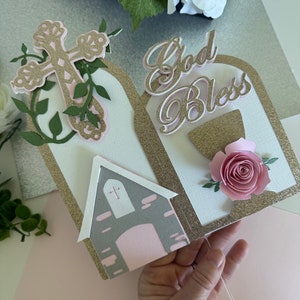 God Bless Cake Topper, First Communion Cake Topper, Christening Cake ...