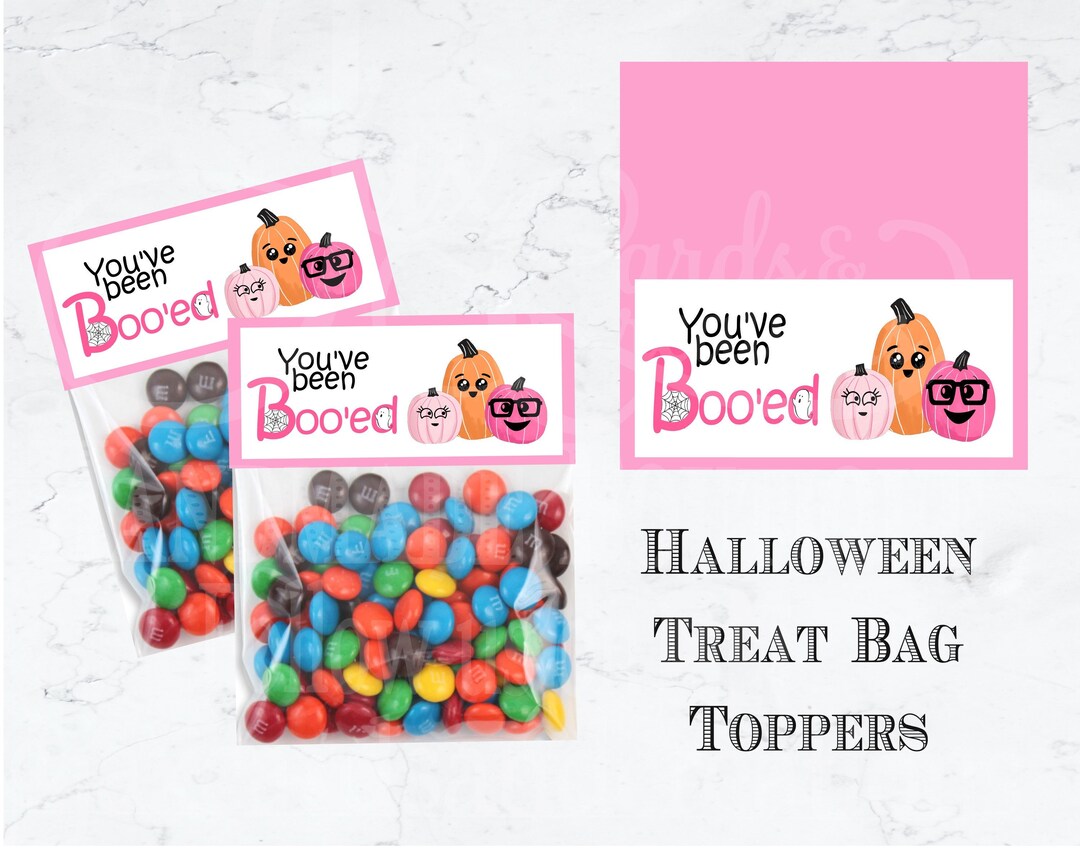 You've Been Booed Treat Bag Topper, PYO Treat Bag Topper, Trick or ...