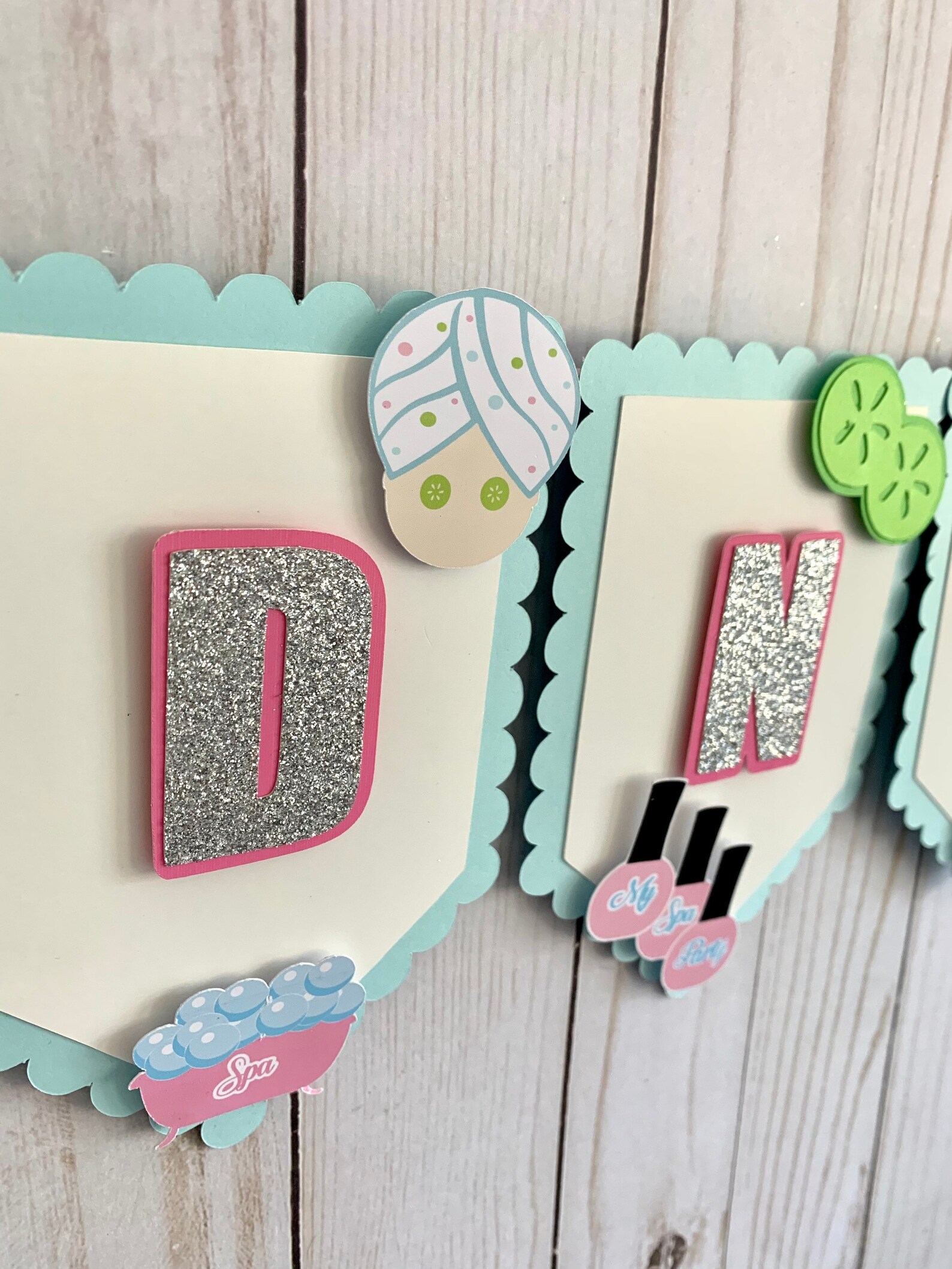 Spa Party Banner Personalized Spa Banner Spa Party Pamper - Etsy