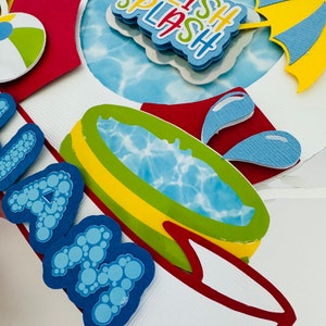 Pool Party Cake Topper, Splish Splash Cake Topper, Summer Pool Party ...