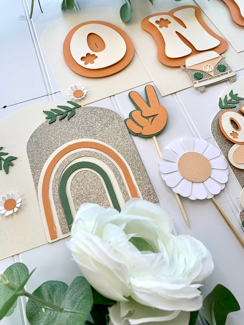 ONE Groovy Birthday ONE Groovy Banner Boho Rainbow Banner - Etsy