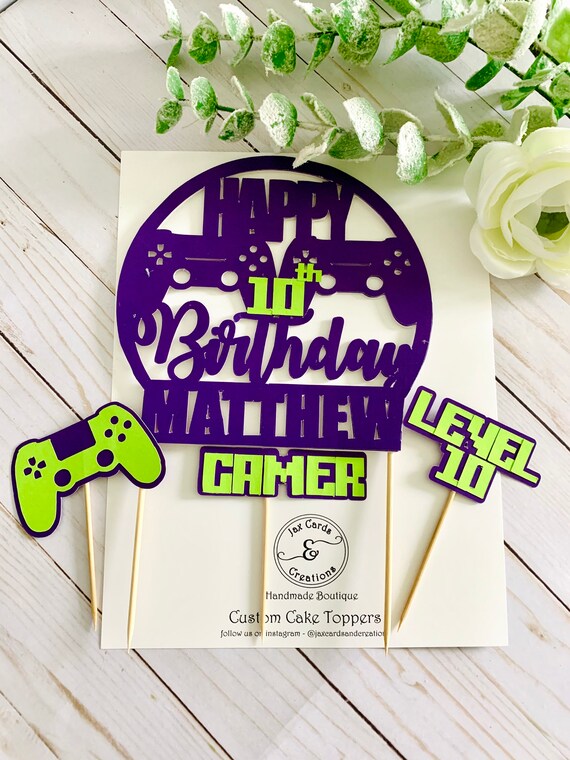 Custom Gamer Cake Toppers Video Game Cake Topper Xbox | Etsy