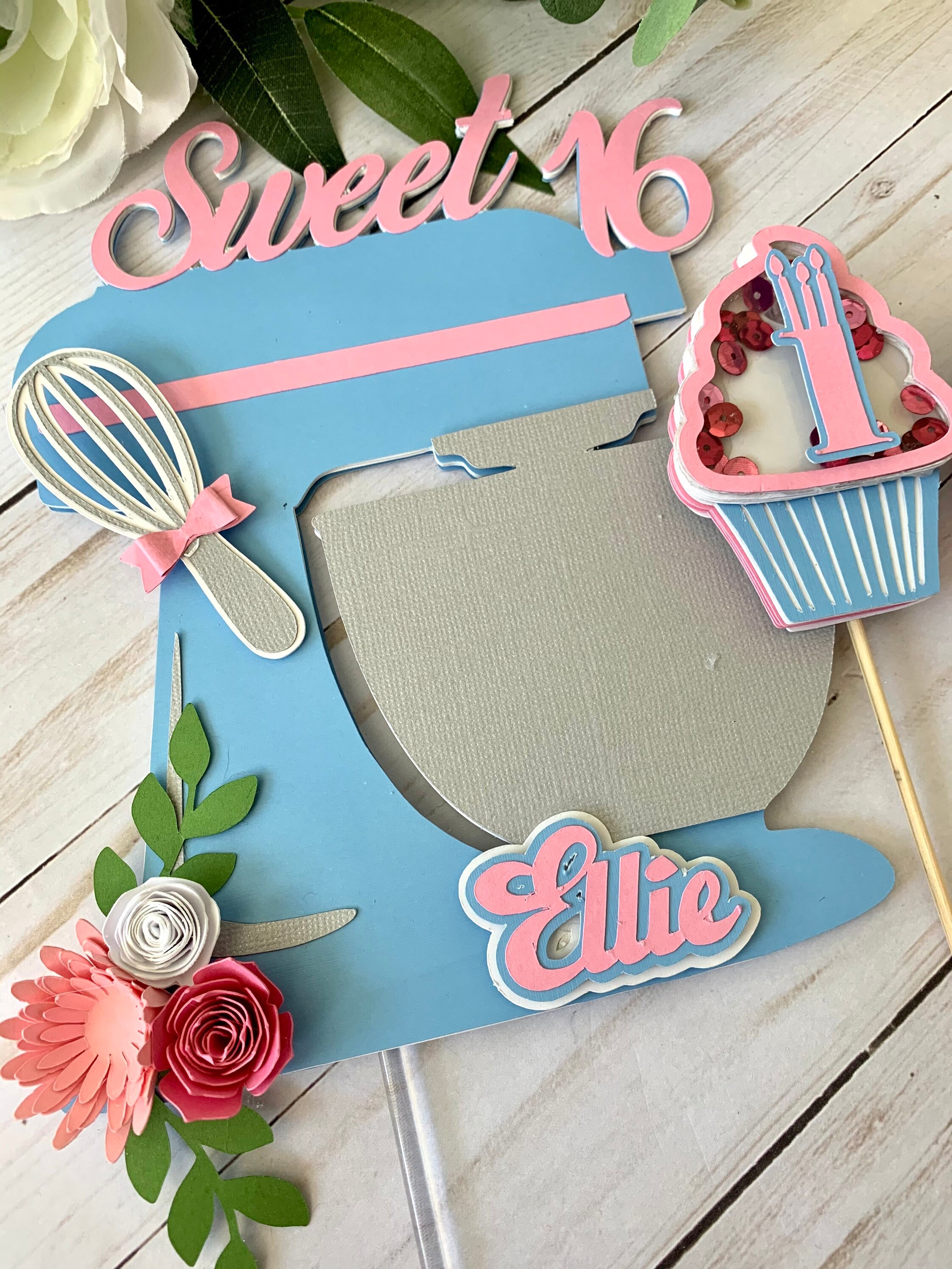 Baking cake topper Sweet 16 Cake topper baking party baker | Etsy