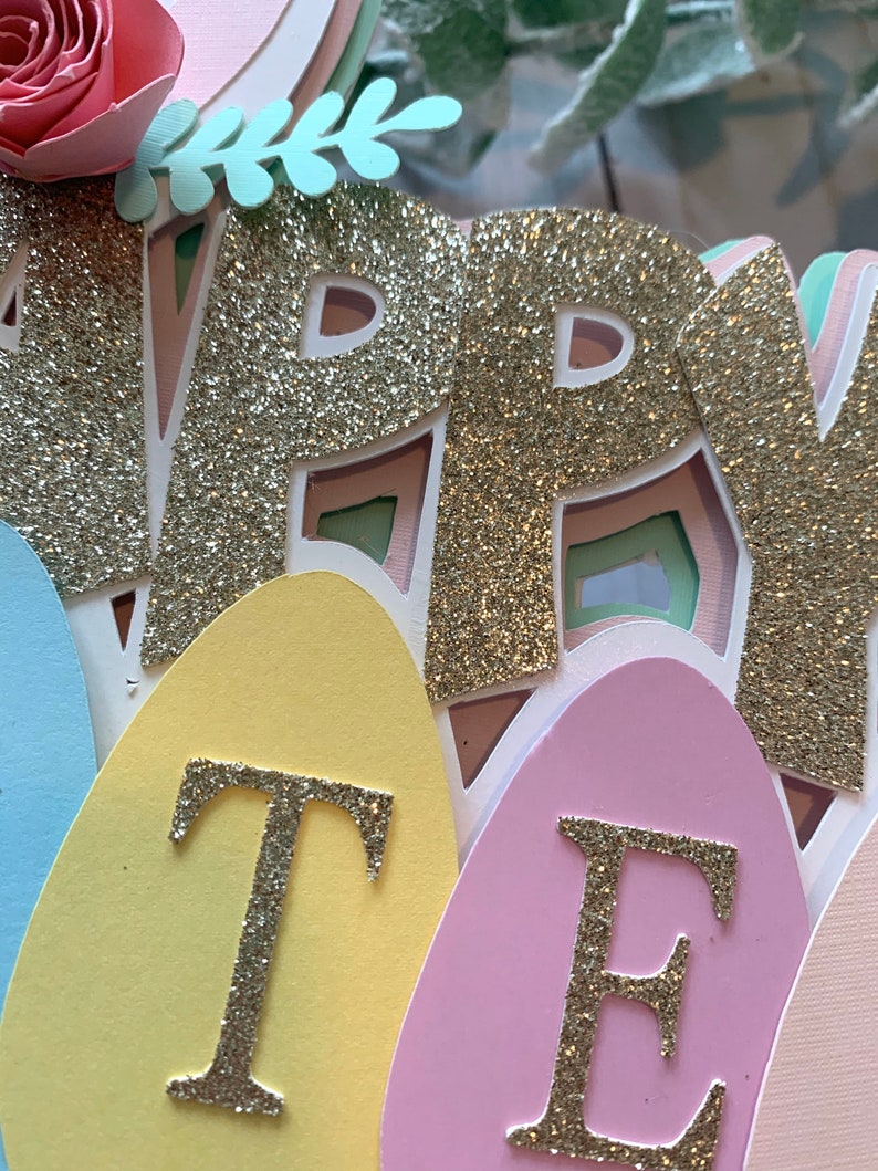 Easter Cake Topper Easter Bunny Cake Topper God is Risen - Etsy