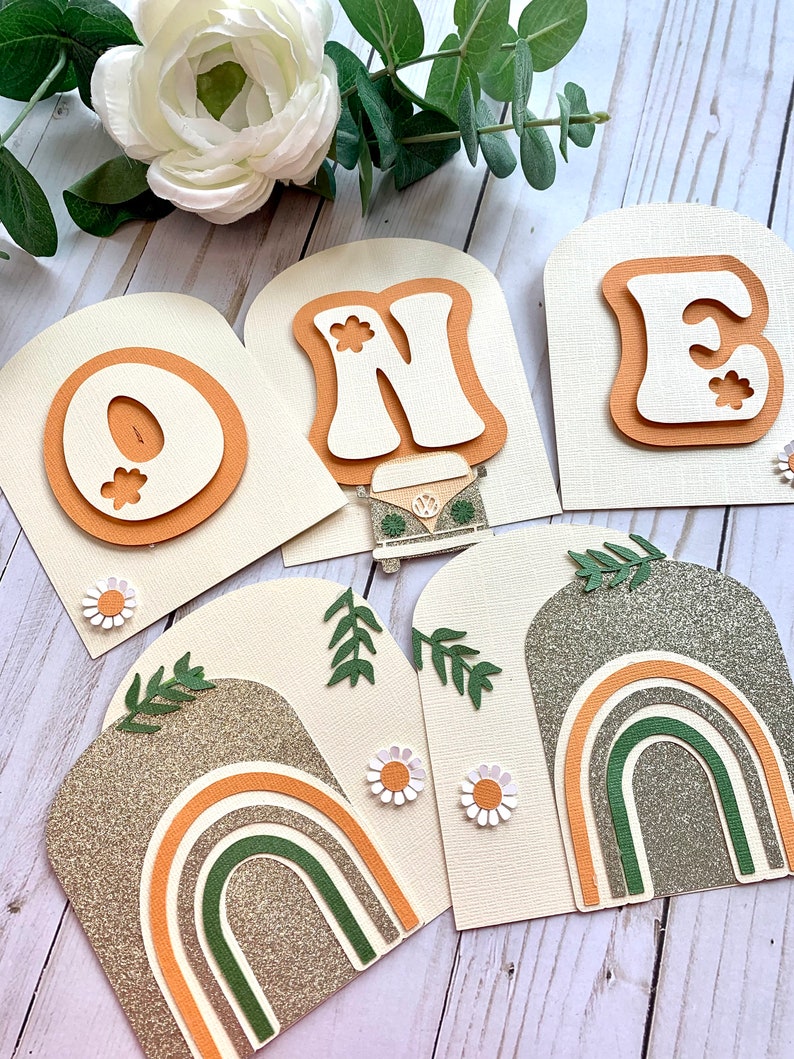 ONE Groovy Birthday ONE Groovy Banner Boho Rainbow Banner - Etsy