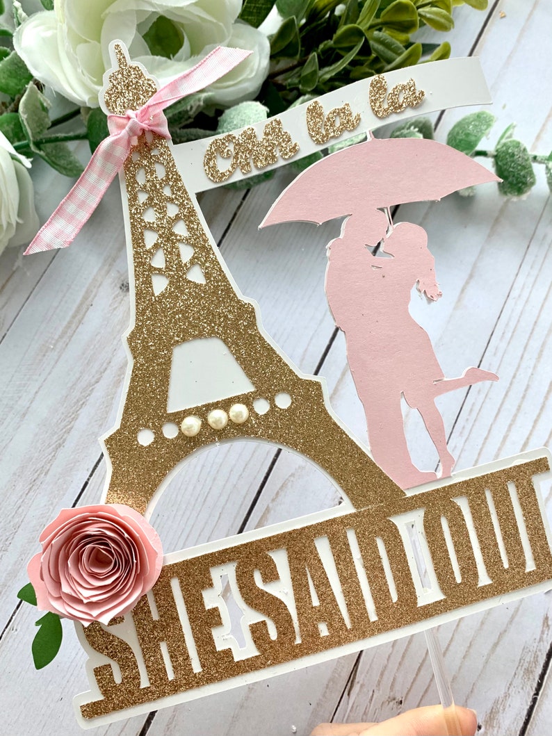 Paris Cake Topper Parisian Theme Wedding Eiffel Tower Cake - Etsy