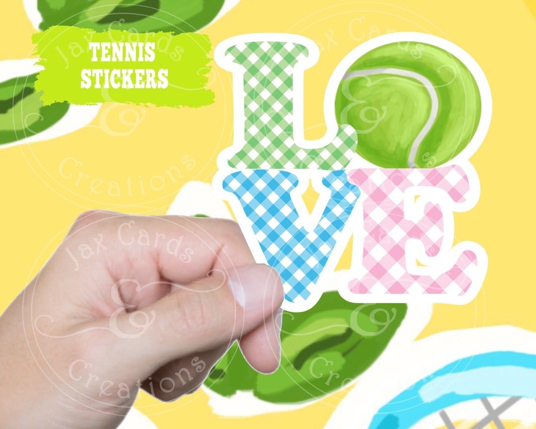 Tennis Stickers, Tennis Water Bottle Stickers, Waterproof Tennis ...
