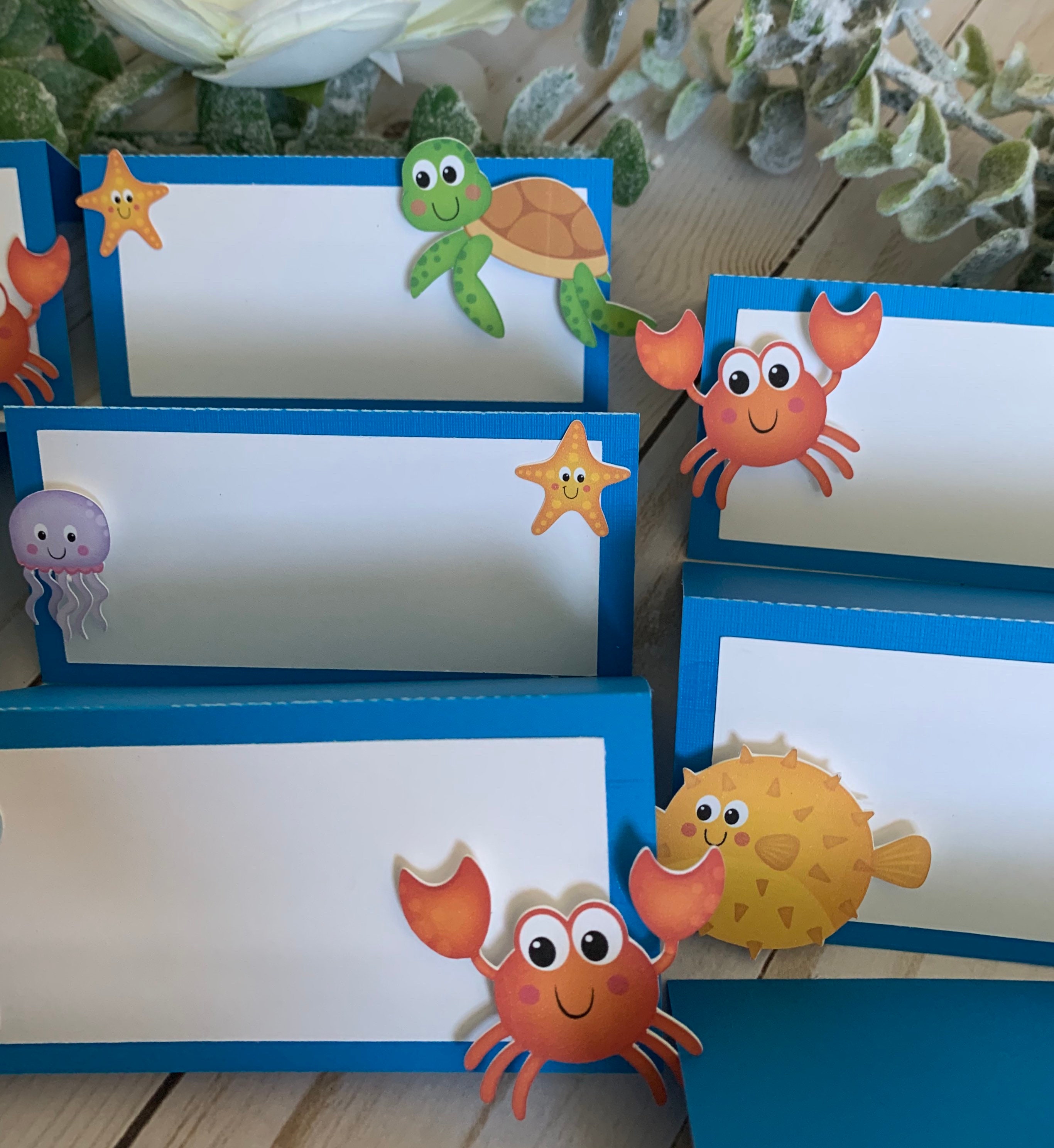 Under the Ocean food labels place cards Under the sea food | Etsy
