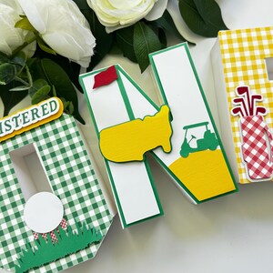 Golf 1st Birthday 3D Letters, 'mastered One' Table Decor - Etsy