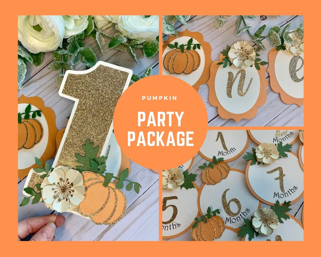 Pumpkin Theme Party Package, Pumpkin High Chair Banner, Pumpkin 1st ...