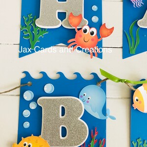 Under the Ocean Banner / Under the Sea Banner / Nautical Banner / Happy ...