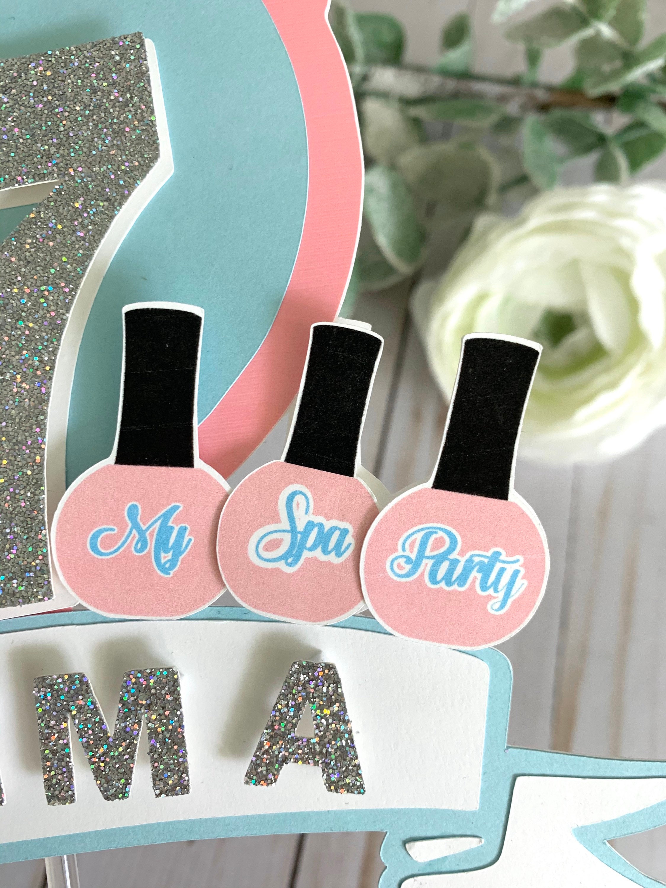 Spa Party Cake Topper Personalized Spa Cake Topper Spa | Etsy UK