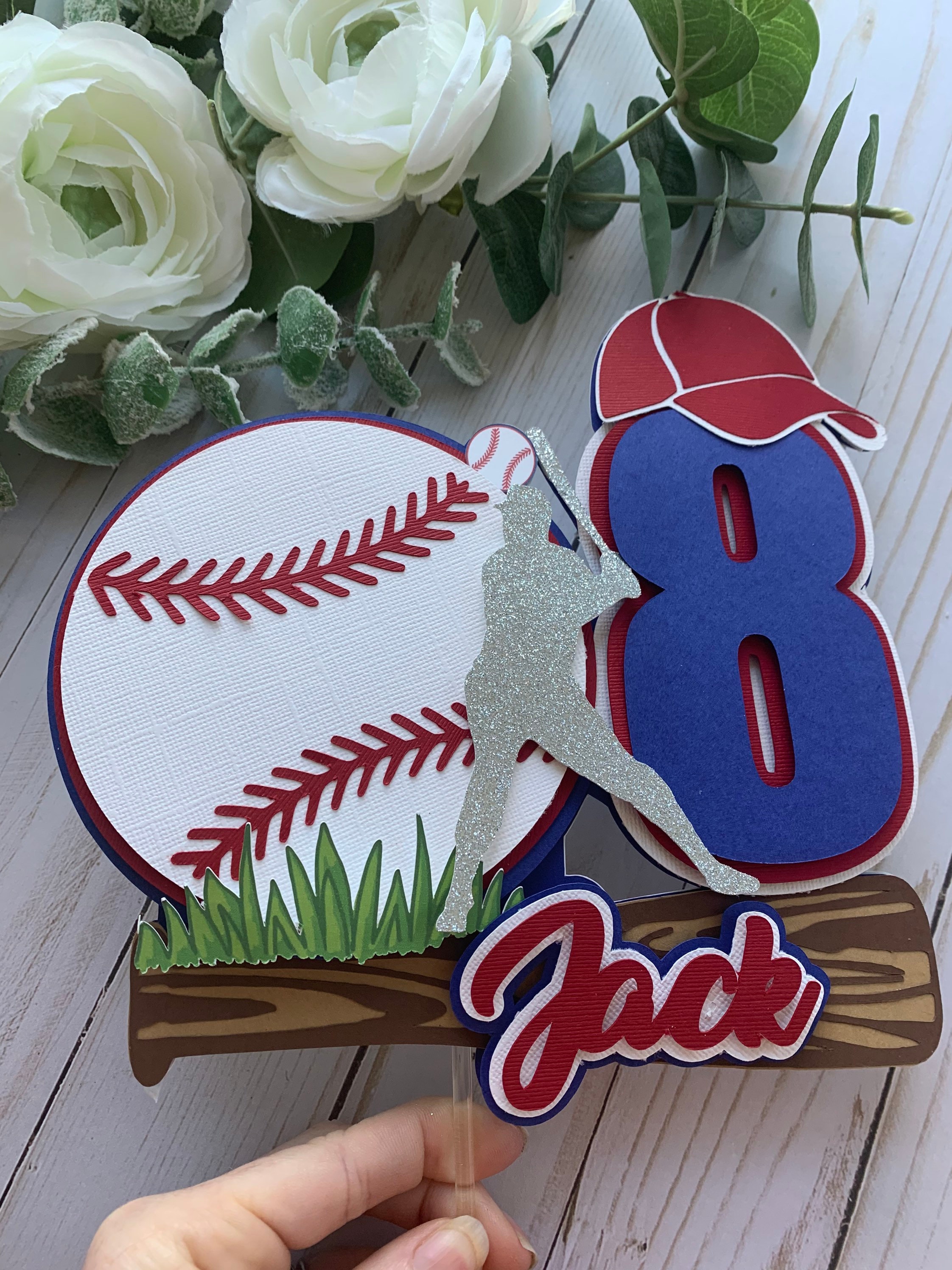 Baseball cake topper Baseball First Birthday Sports Cake | Etsy