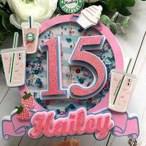 Frappy Birthday, Starbucks Inspired Topper, Frappe Birthday, Coffee ...