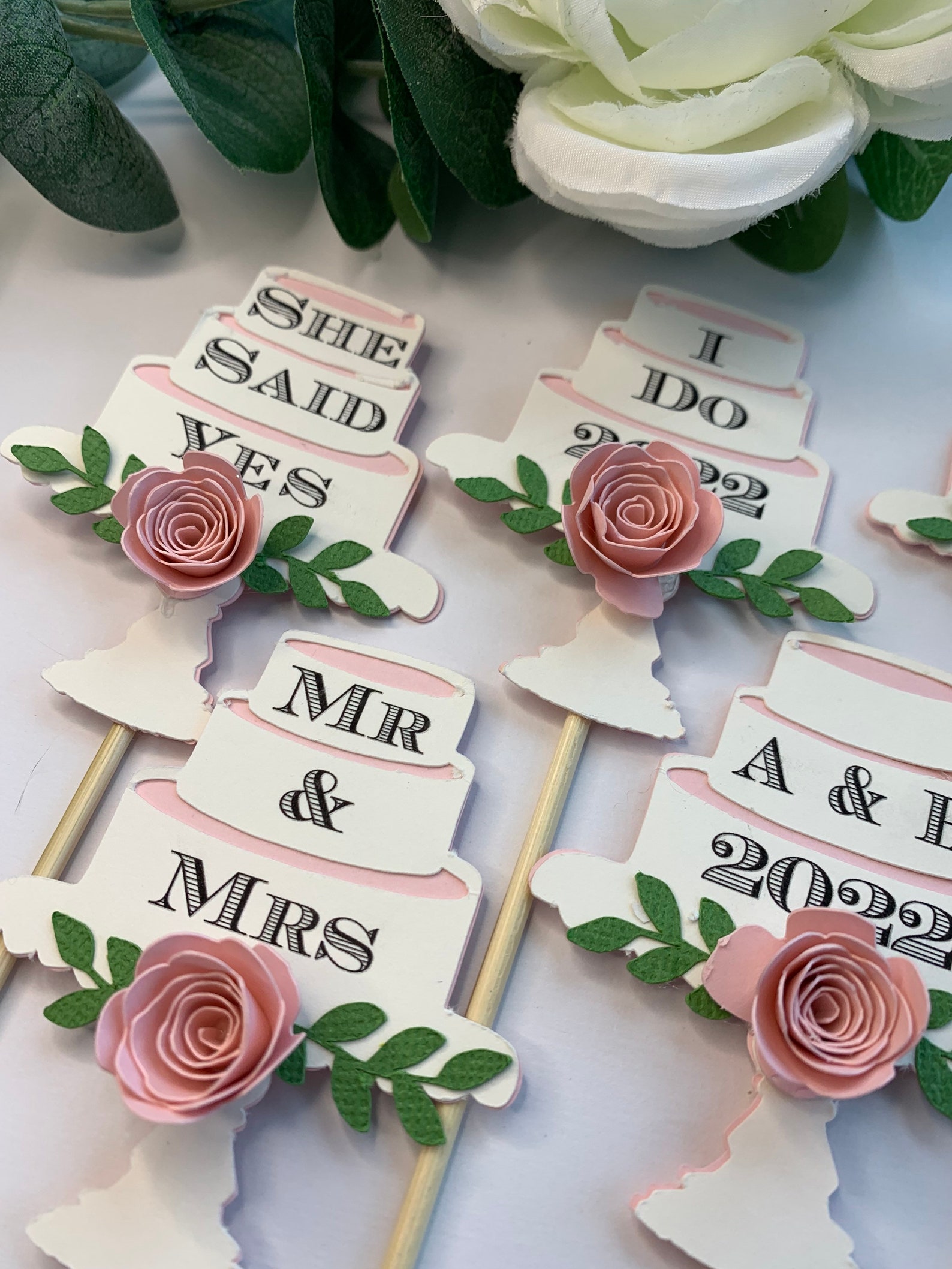 Floral Wedding Cake Toppers I Do Cake Toppers We Do 2022 - Etsy