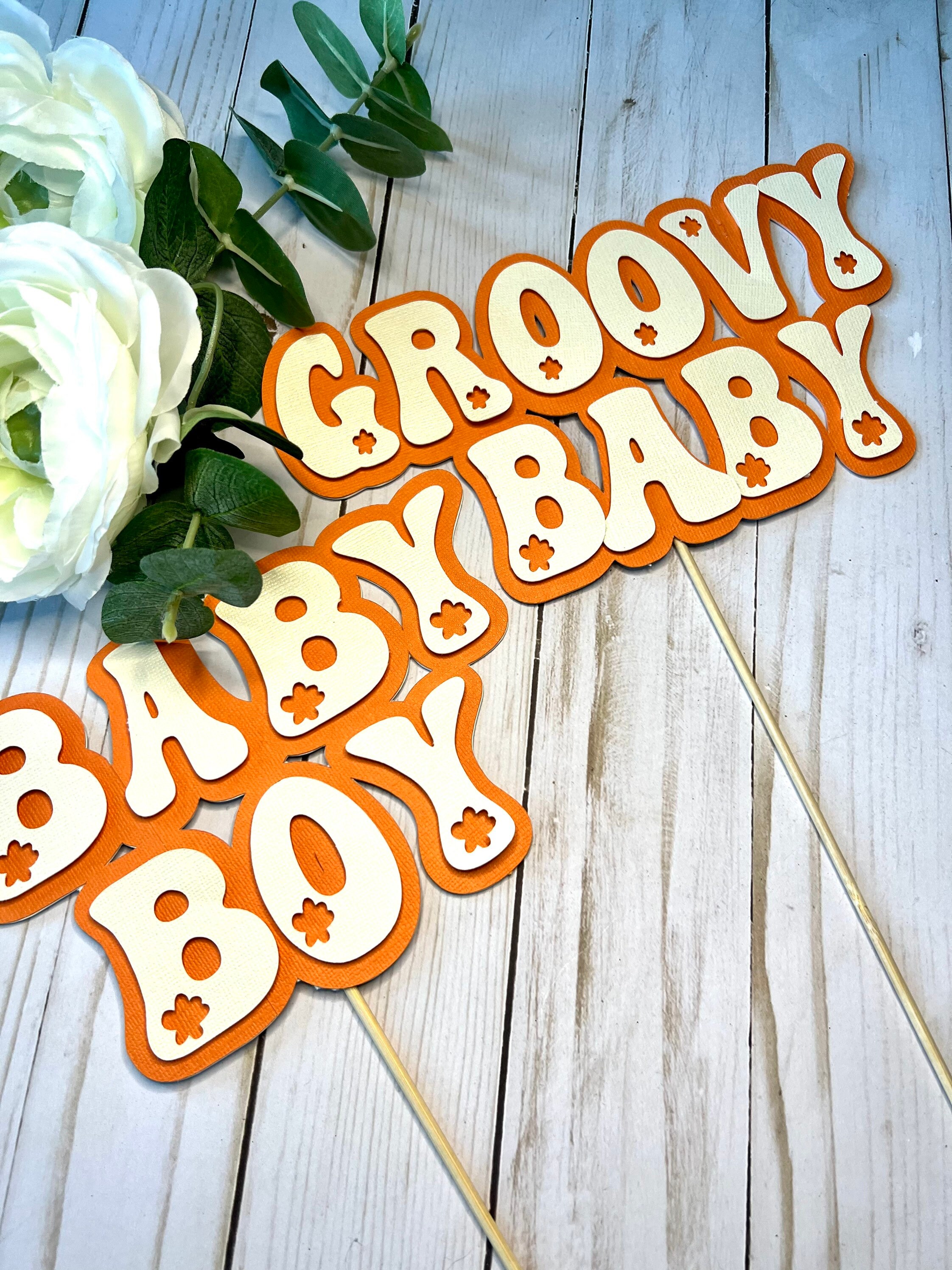 Groovy Baby Boy Groovy Table Decor Retro Baby Table Decor - Etsy