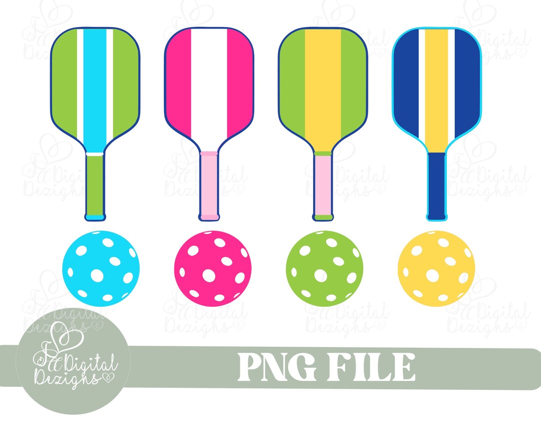 Pickleball Png, Pickleball Paddle Png, Pickleballs, Preppy Paddles ...
