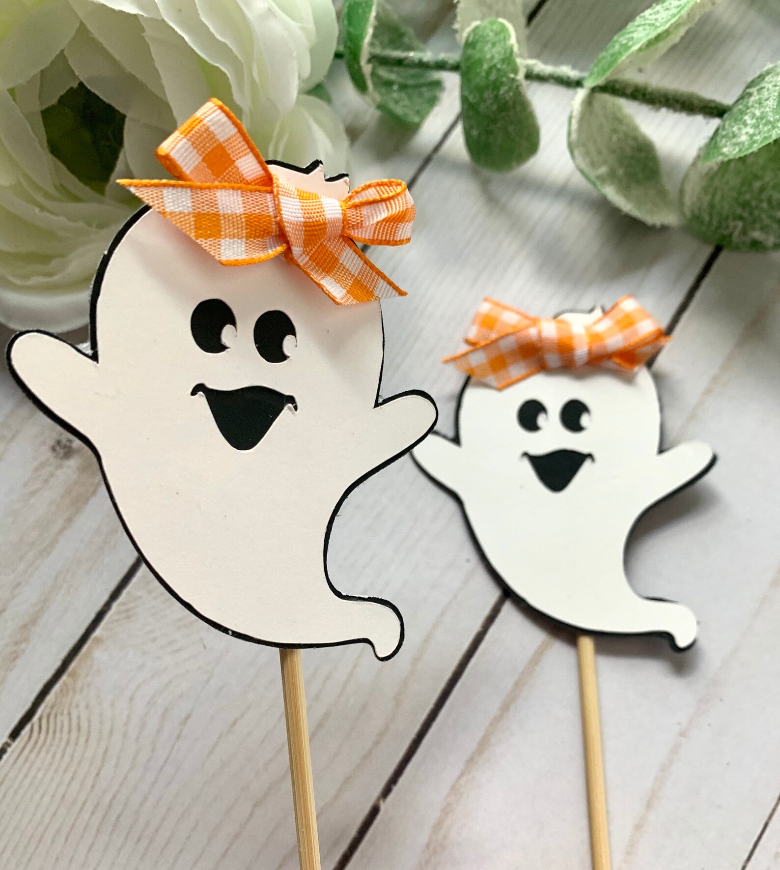 Halloween Cake Toppers / Ghost Toppers / Cake Toppers / Girly - Etsy