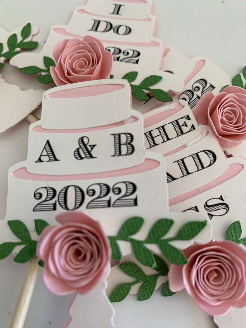Floral Wedding Cake Toppers I Do Cake Toppers We Do 2022 | Etsy