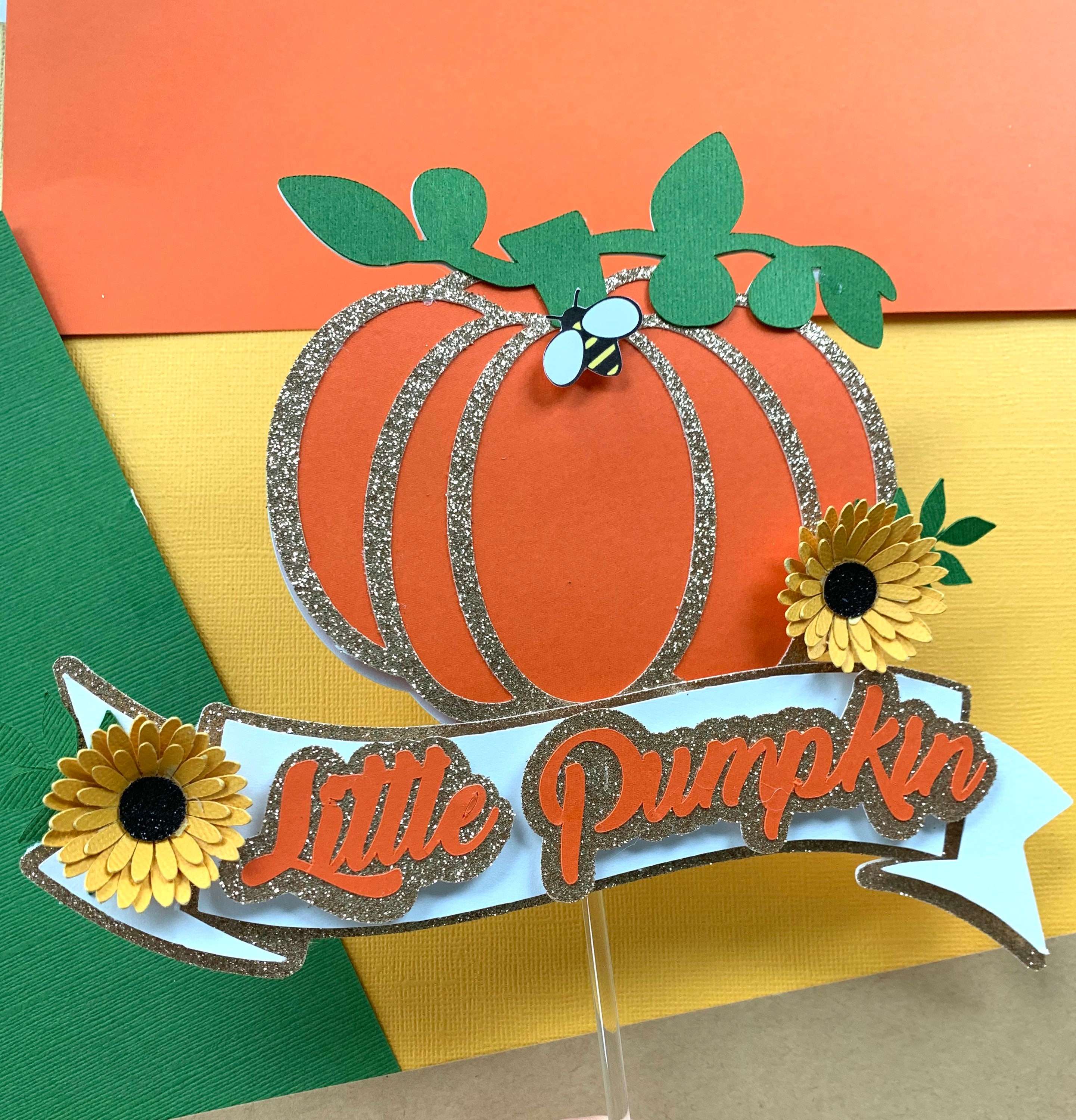 Pumpkin cake Topper Little Pumpkin Cake topper Autumn | Etsy