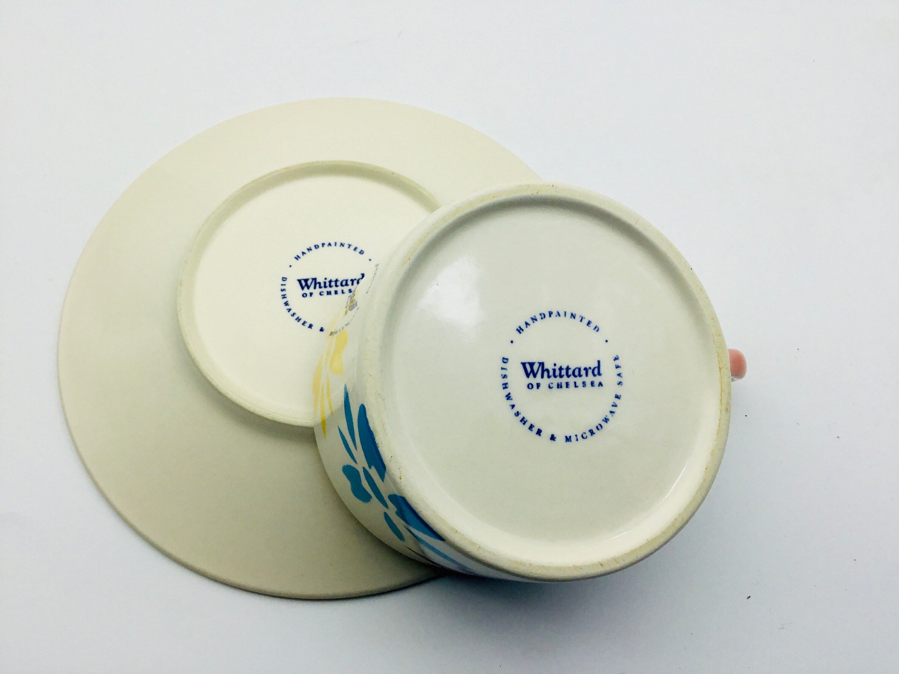 Whittard of Chelsea Handpainted Cup and Saucer Set in Orange and ...
