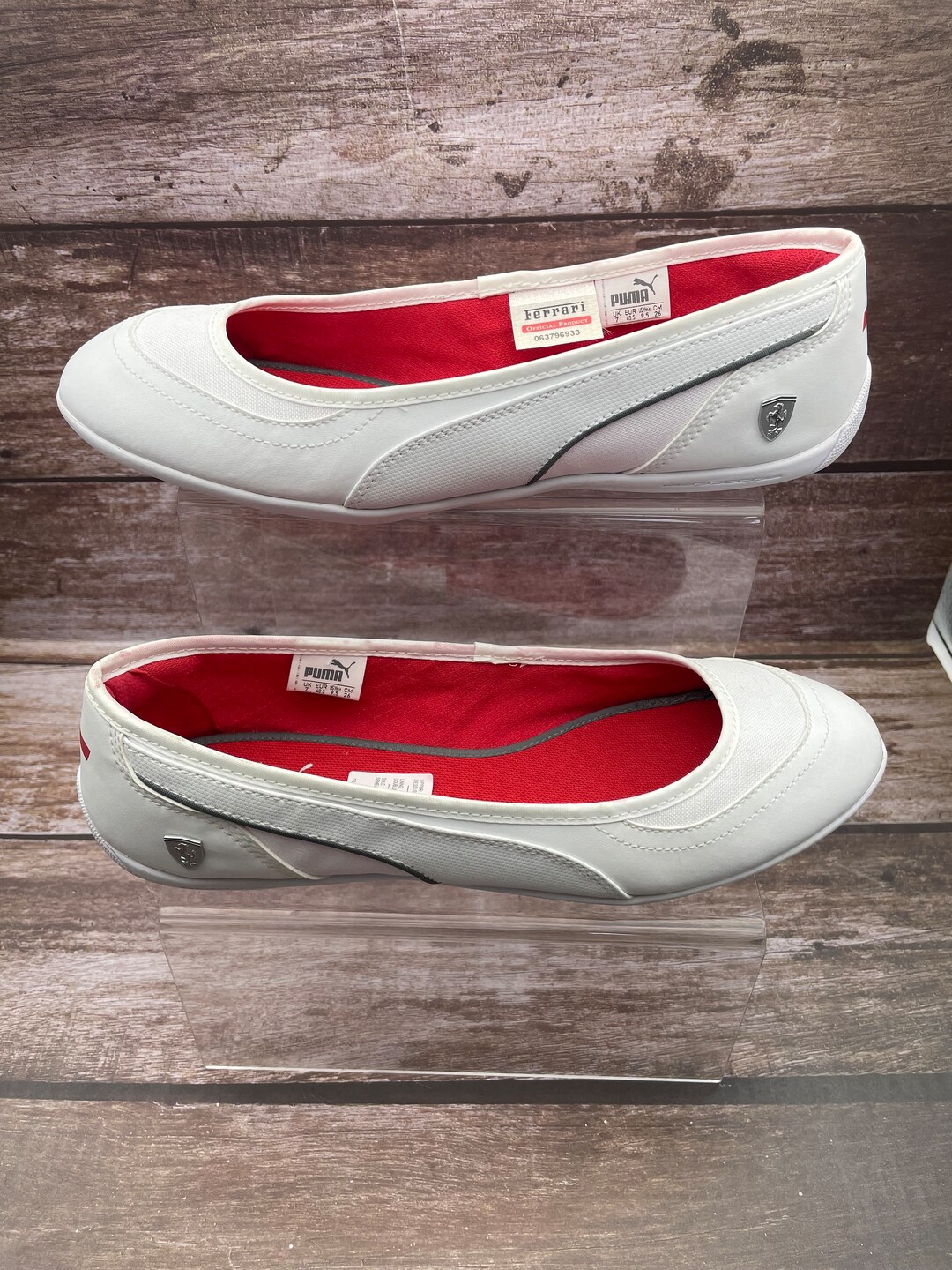 Puma Ferrari Ballet Flats Trainer Sneaker Pumps Slip Ons White Size UK ...