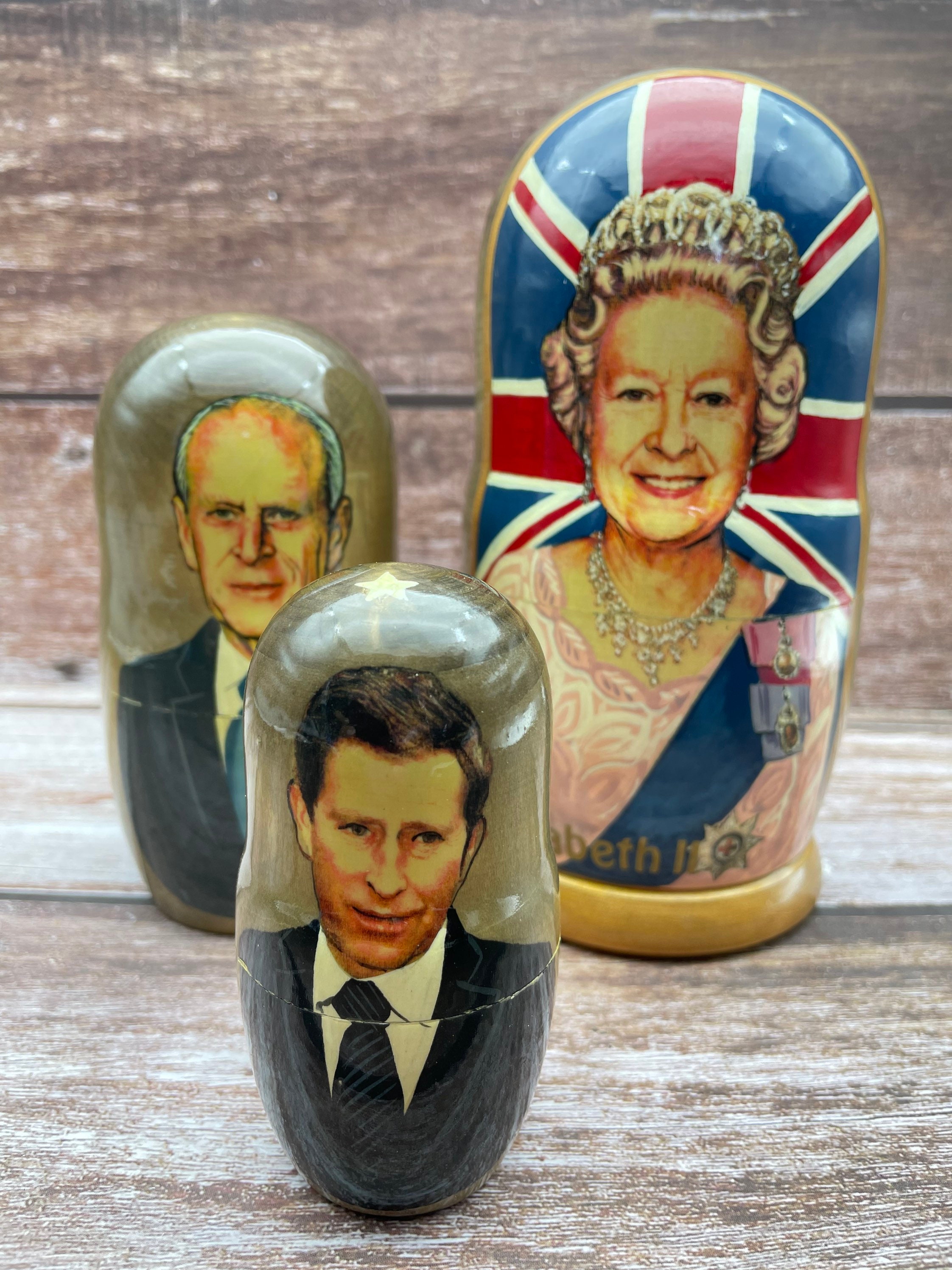British Royal Family Queen Elizabeth Nesting Dolls Stacking Doll Set ...