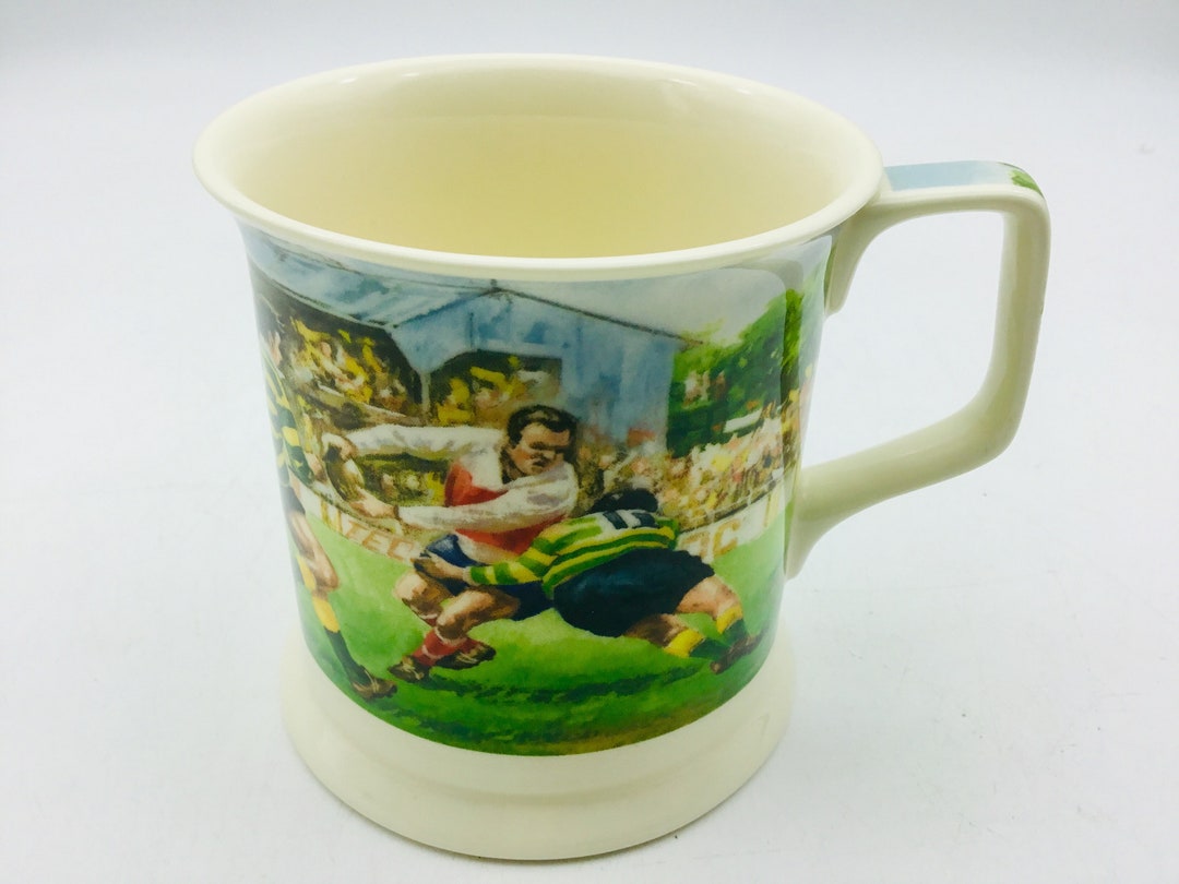 Vintage Tankard Style Fine Bone China Past Times Rugby Themed Mug Multi ...