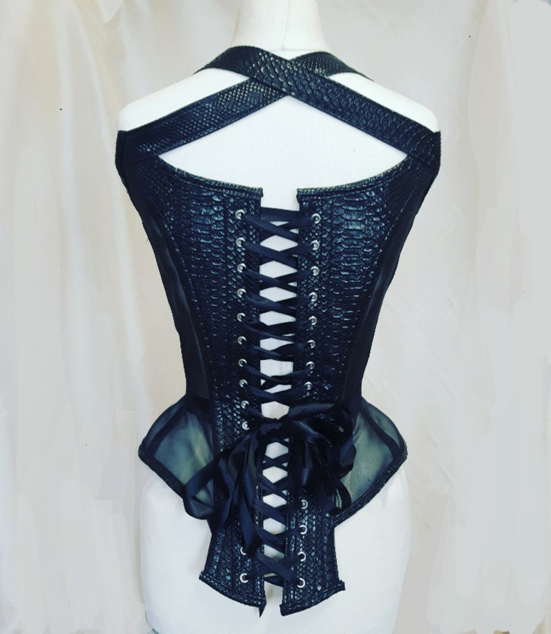 Serpent Corset in Faux Snakeskin - Etsy